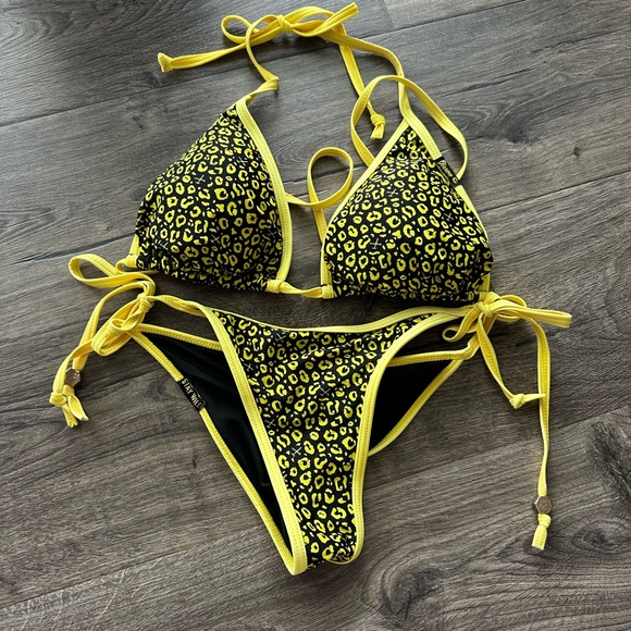 DIXXON | Swim | Dixxon Swim Yellow Leopard Print Bikini Set | Poshmark